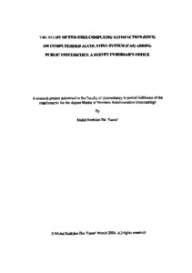 The Study of End-User Computing Satisfaction (EUCS) on Computerised Accounting System (CAS ...